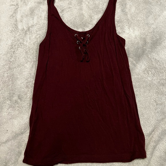 American Eagle Outfitters | Tops | Ae Maroon Tank | Poshmark